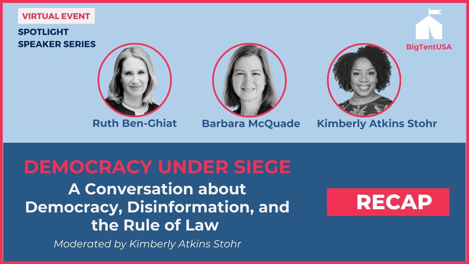 Democracy Under Siege with Ruth Ben-Ghiat and Barbara McQuade - BigTentUSA